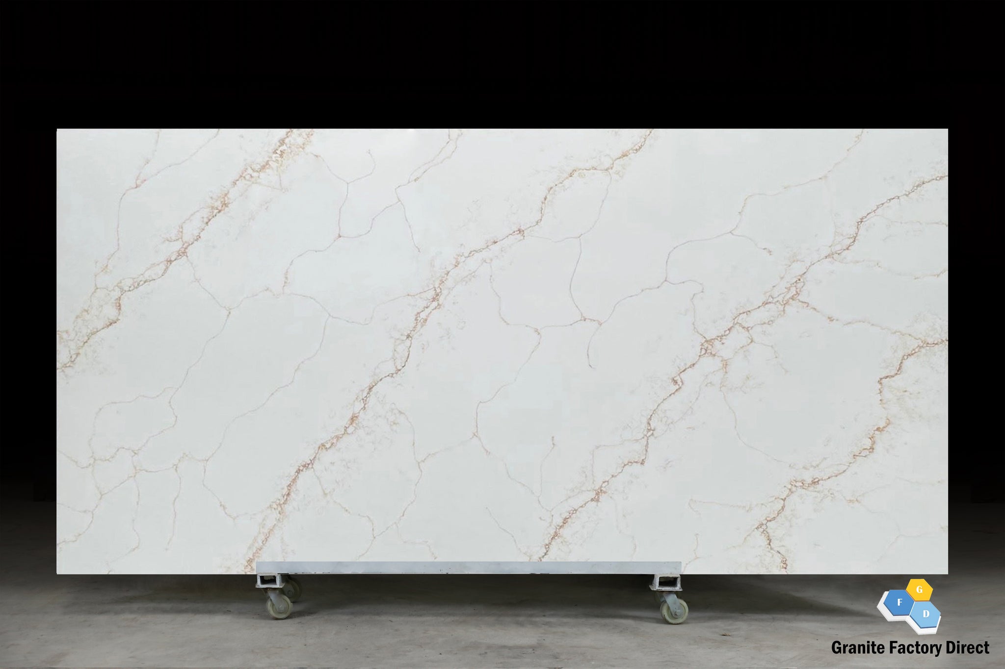 Calacatta Gold Quartz Countertop, Island, and Slab – Granite Factory Direct