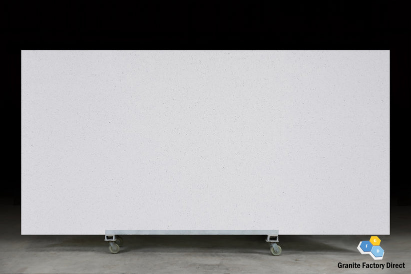 Crystal White Quartz Countertop, Island, and Slab – Granite Factory Direct
