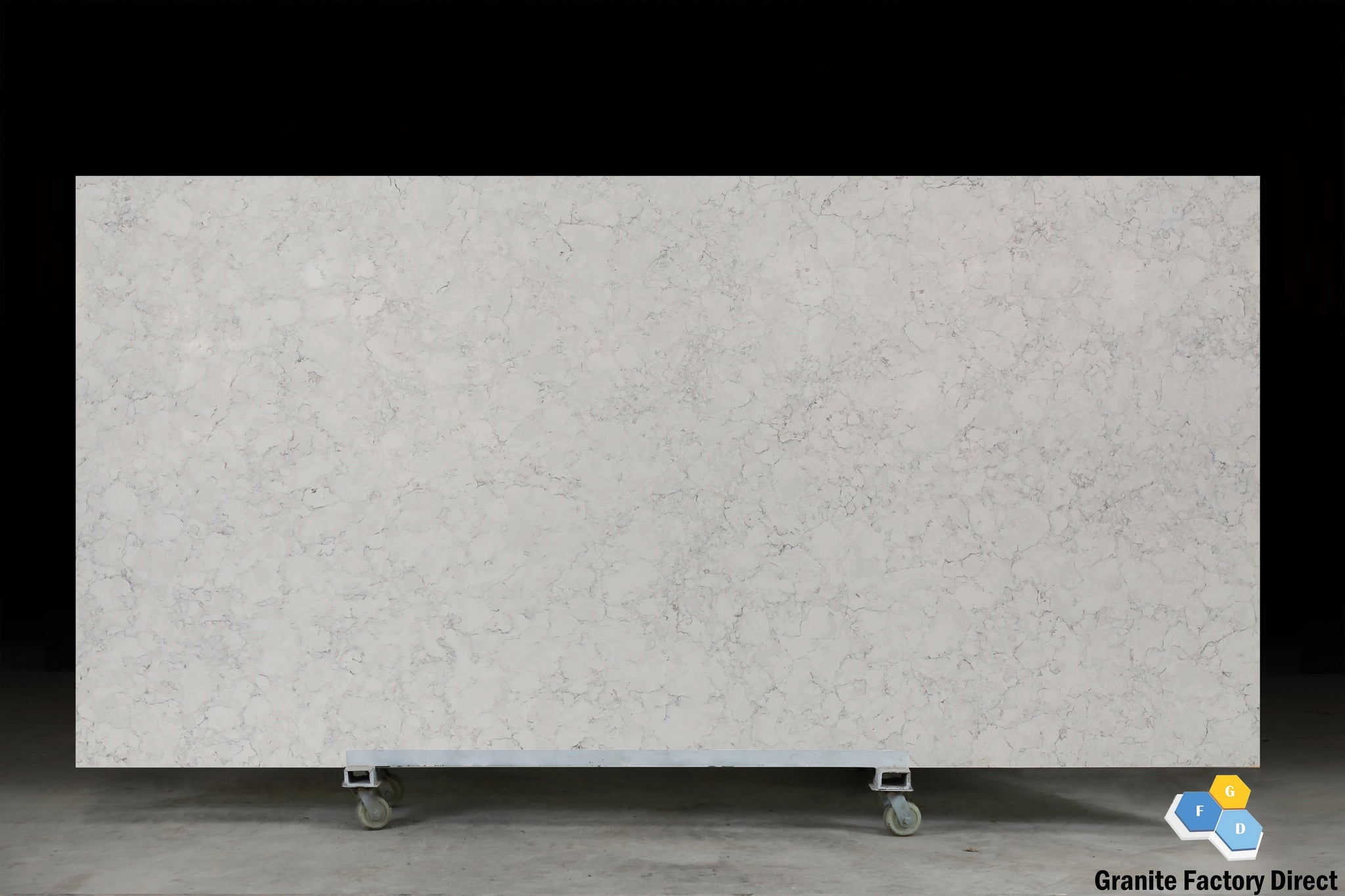 Alaska White Quartz Countertop, Island, and Slab – Granite Factory Direct