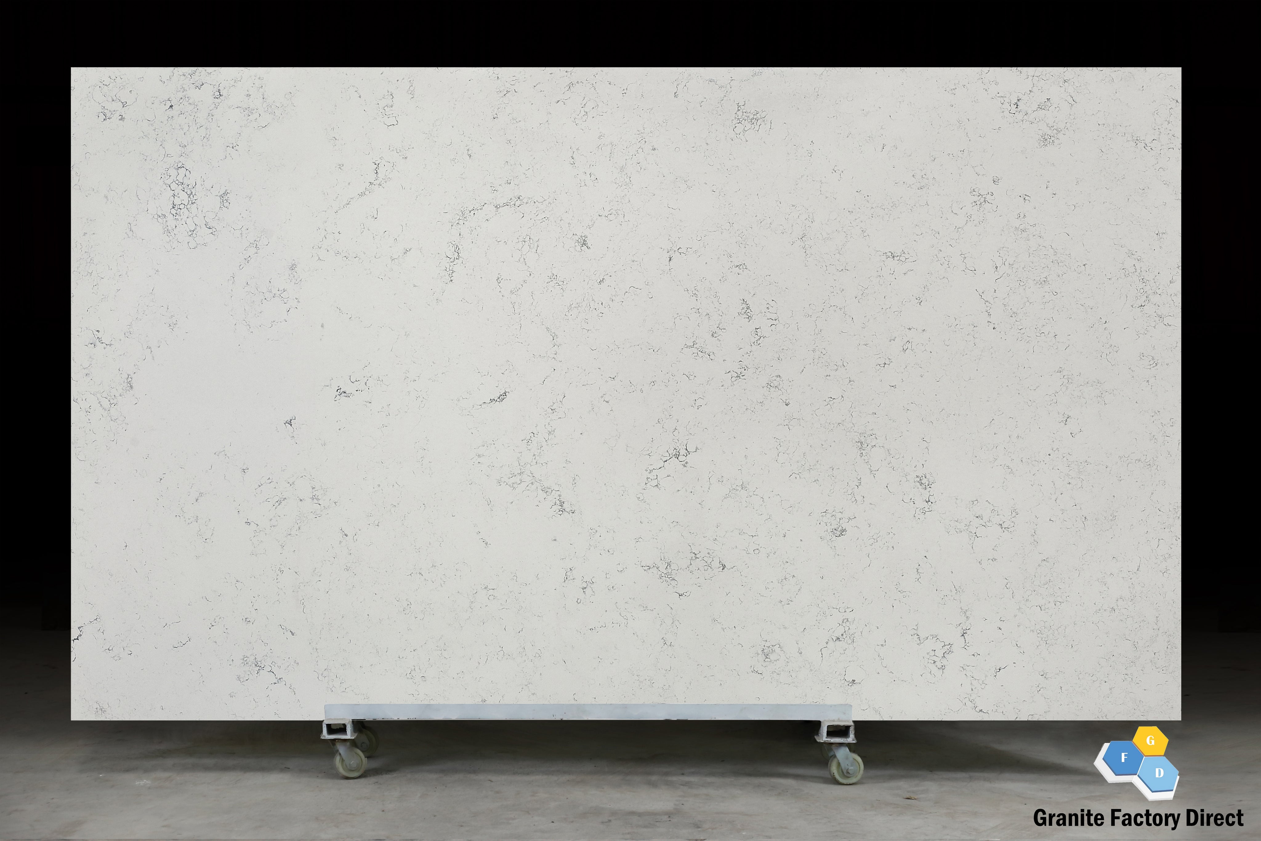 Carrara White Quartz Countertop, Island, and Slab – Granite Factory Direct