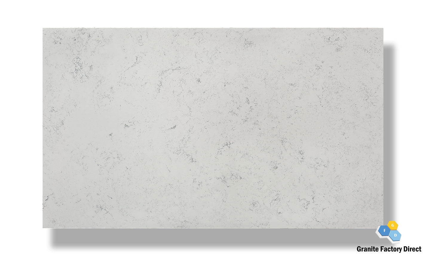Carrara White Quartz Countertop, Island, and Slab – Granite Factory Direct
