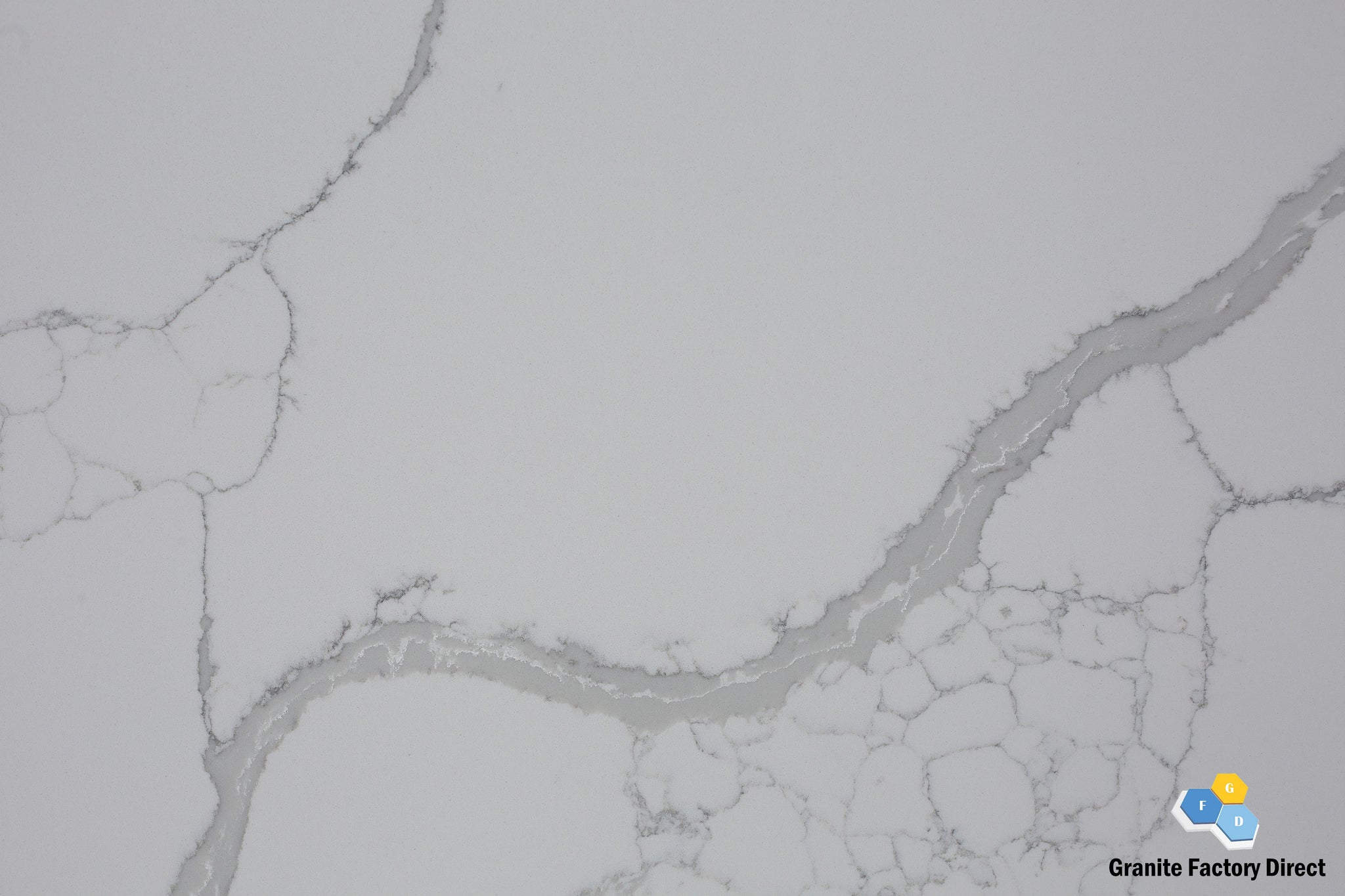 Statuorio White Quartz Countertop, Island, and Slab – Granite Factory Direct