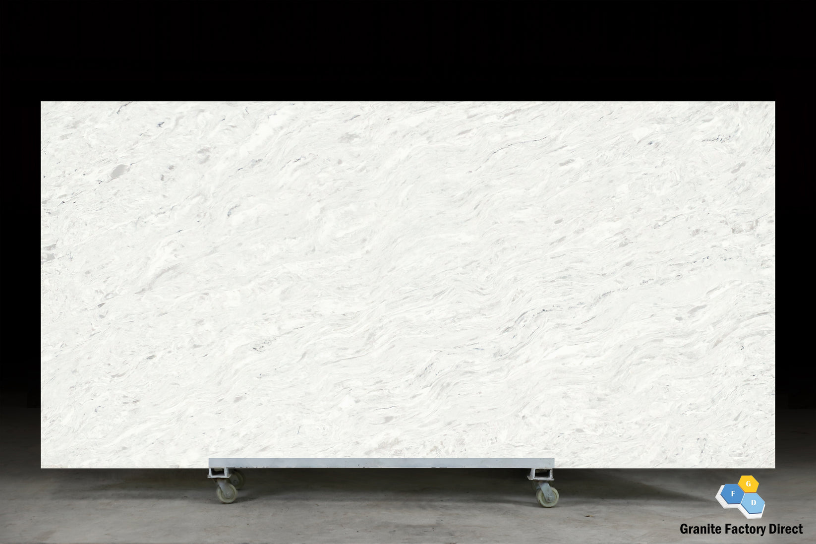 White Fusion Quartz Countertop, Island, and Slab – Granite Factory Direct