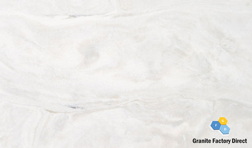 White Fusion Quartz Countertop, Island, and Slab – Granite Factory Direct